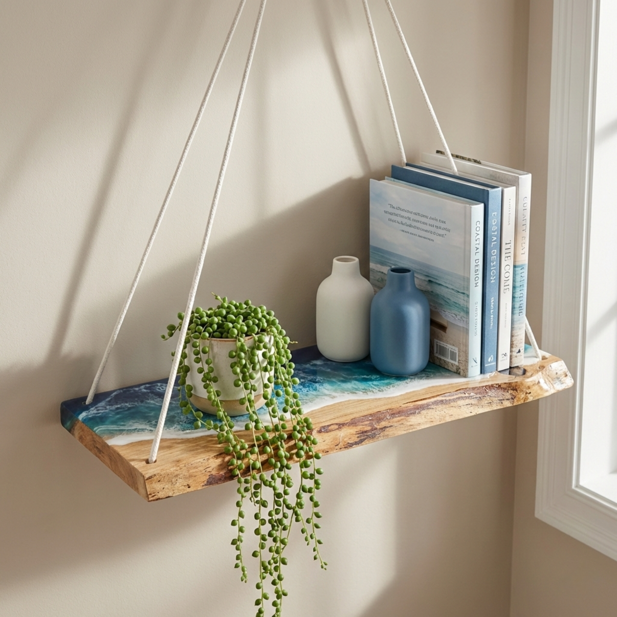 Hanging Live Edge Shelf